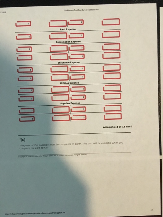 Solved Problem 4-2A (Part Level Submission) Len Kumar | Chegg.com