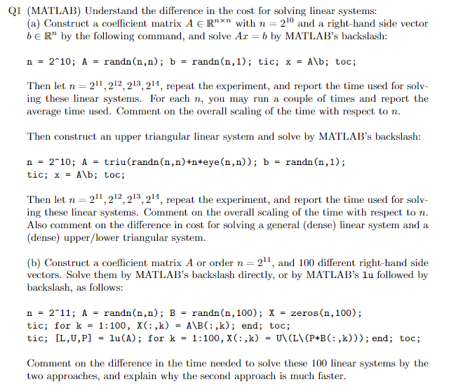 Solved 21 (MATLAB) Understand the difference in the cost for | Chegg.com