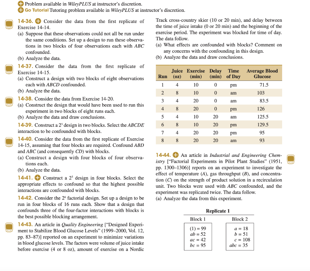 Solved + Problem available in WileyPLUS at instructor's | Chegg.com