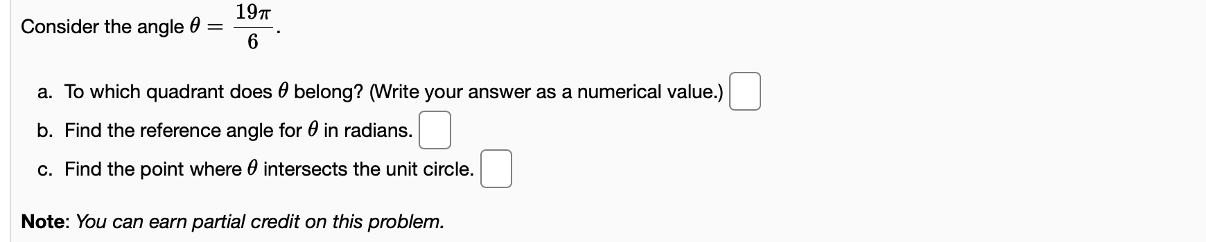 Solved Consider the angle 0 197 6 a. To which quadrant does | Chegg.com
