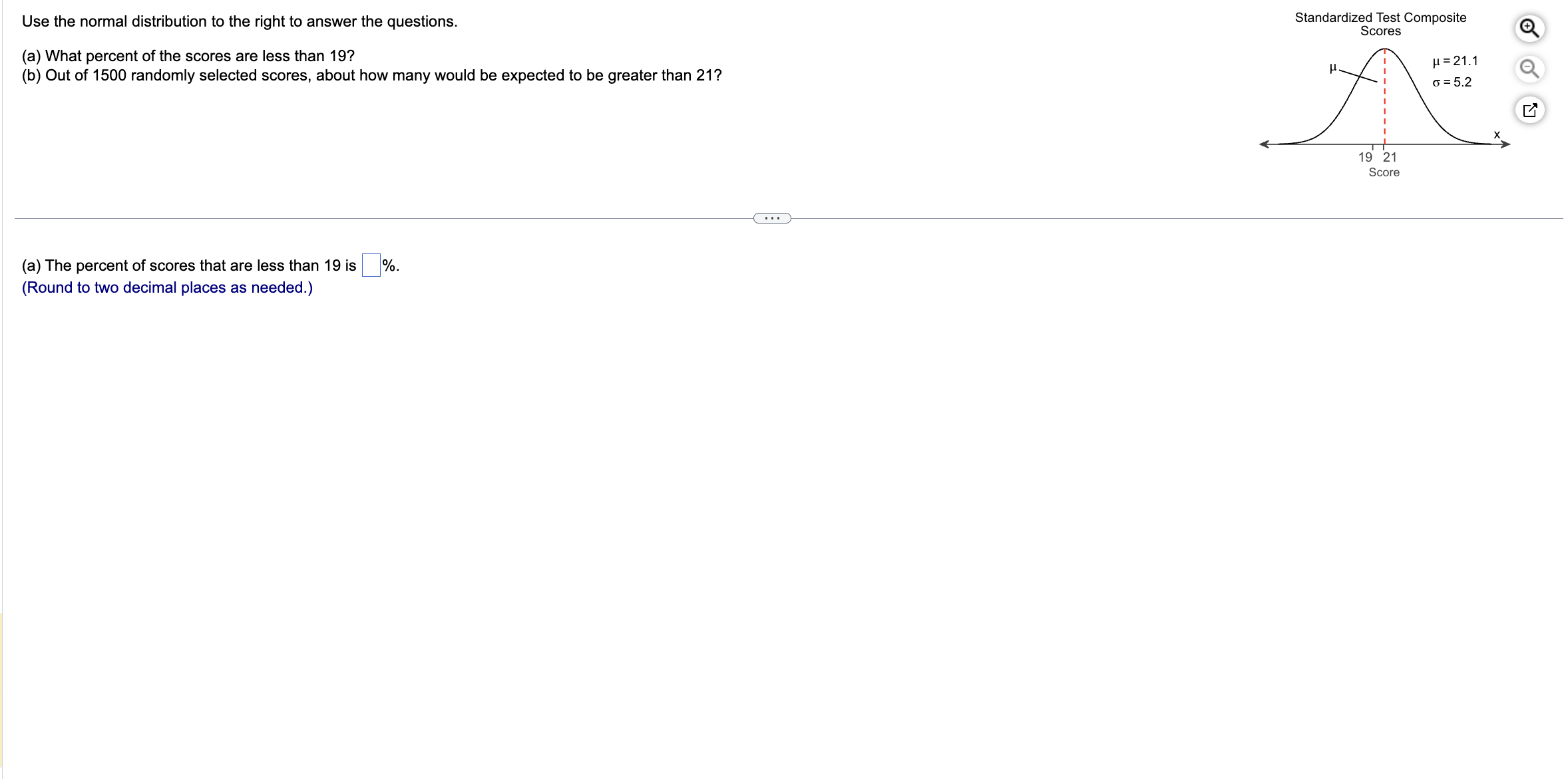 Solved Use the normal distribution to the right to answer | Chegg.com