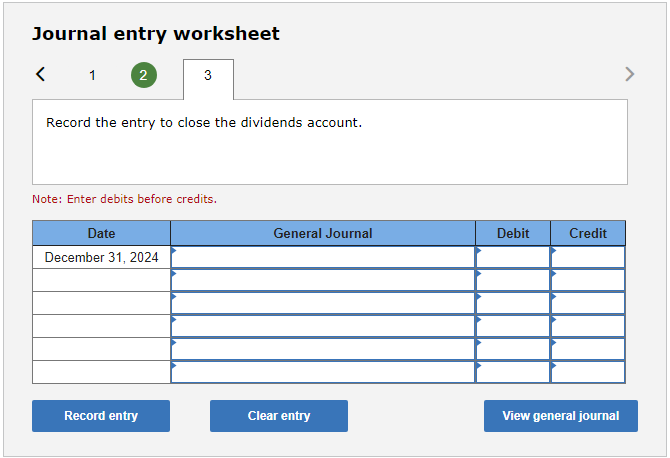 Solved Journal entry worksheet Record the entry to close the | Chegg.com
