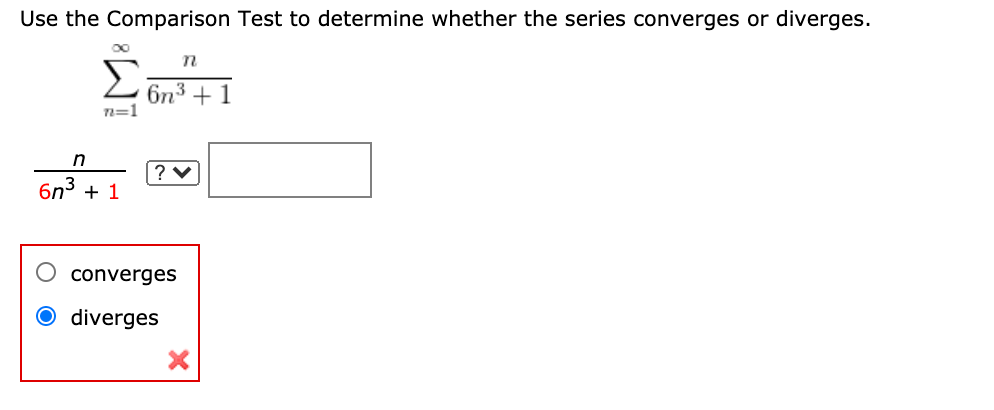 Solved Use the Comparison Test to determine whether the | Chegg.com