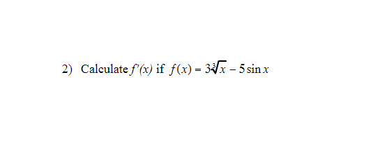 Solved f(x)=33x−5sinx | Chegg.com