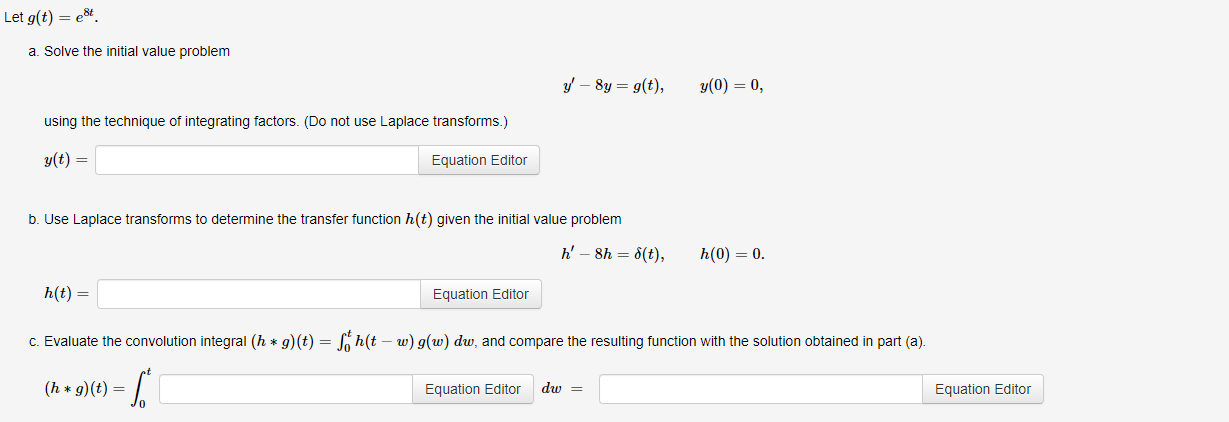 Solved Let g(t) = 28 a. Solve the initial value problem y - | Chegg.com