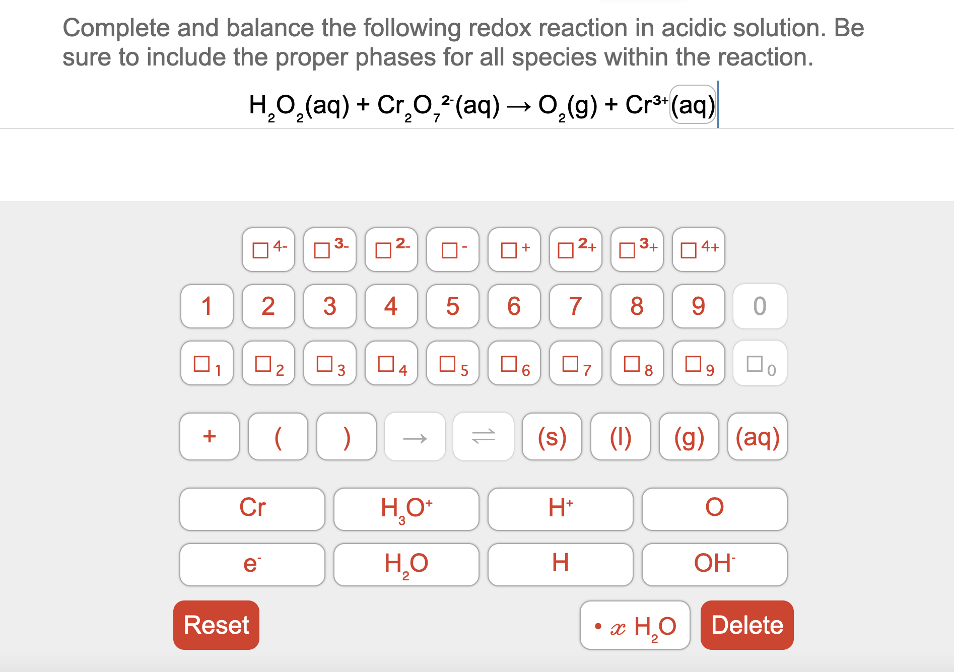 [solved] Complete And Balance The Following Redox Reaction
