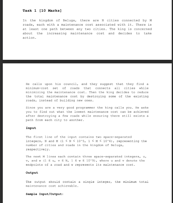 Solved Solve using Python. Must use Union-find to do this | Chegg.com