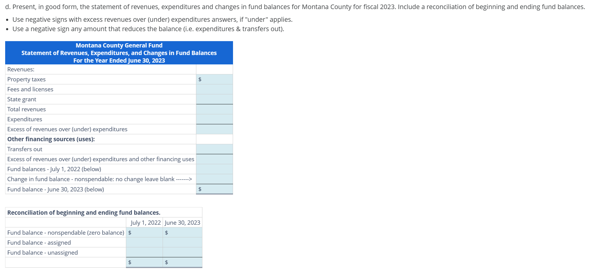 Solved General Fund - Entries and Financial Statements Below | Chegg.com