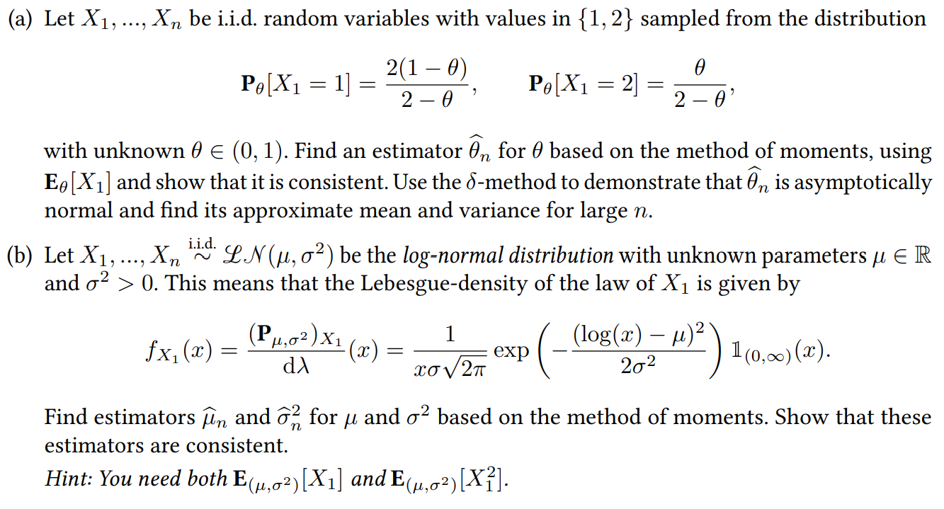 Solved (a) Let X1,…,Xn be i.i.d. random variables with | Chegg.com