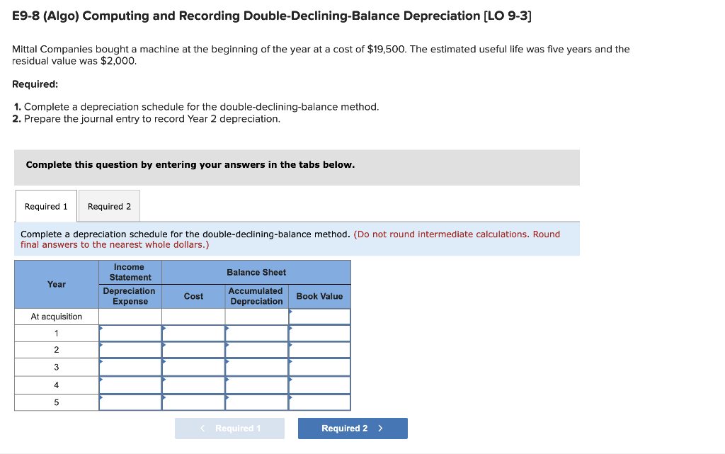 Solved E9-8 (Algo) Computing and Recording | Chegg.com