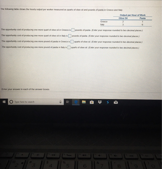 Solved The following table shows the hourly output per | Chegg.com