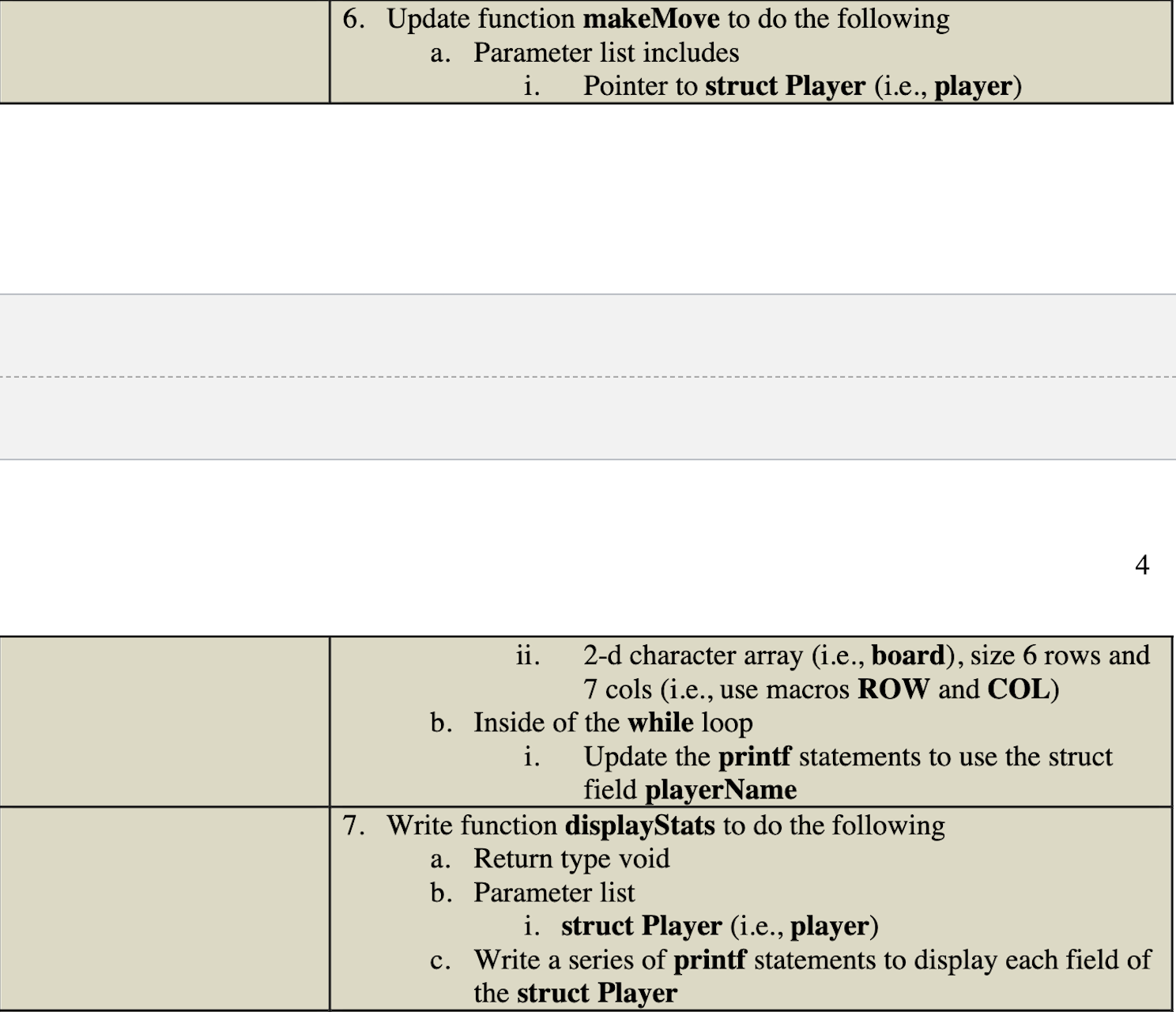 Solved a. Named Player b. Has fields i. playerNum, data type | Chegg.com