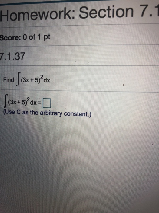 Solved Homework Section 7 1 Score 0 Of 1 Pt 7 1 37 Find