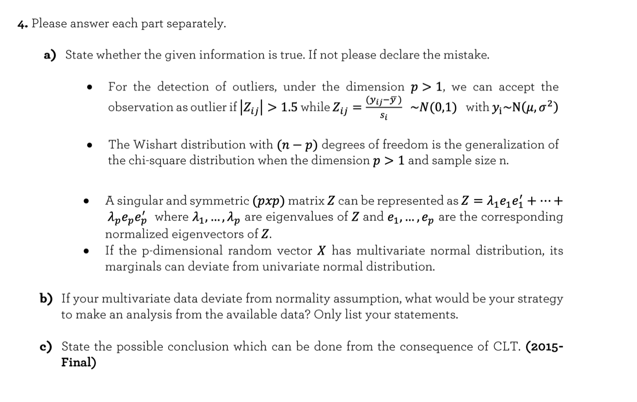 4. Please answer each part separately. a) State | Chegg.com
