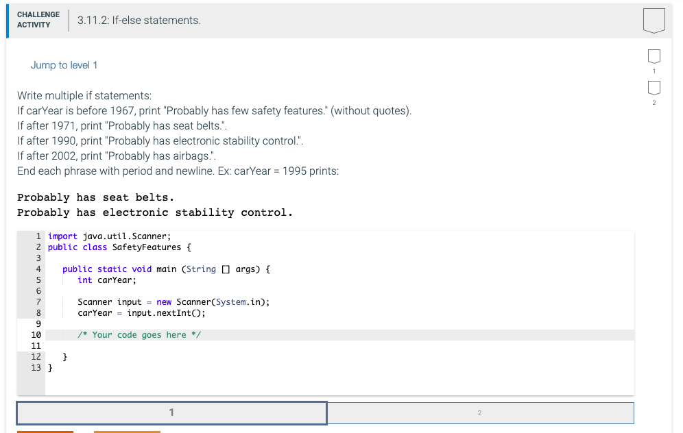 CHALLENGE ACTIVITY 3.11.2: If-else statements. Jump | Chegg.com
