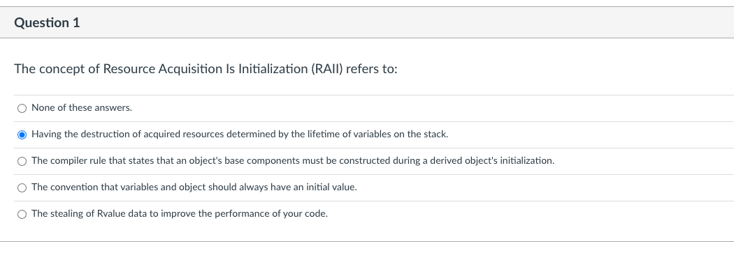 Solved Question 1 The concept of Resource Acquisition Is | Chegg.com