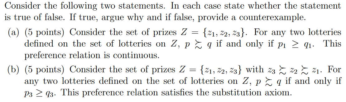 Solved Consider the following two statements. In each case | Chegg.com
