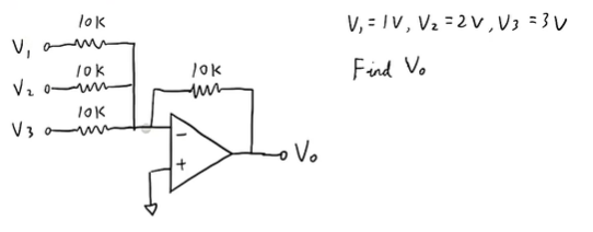 Solved V1=1 V,V2=2 V,V3=3 V Find V0 | Chegg.com