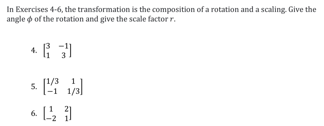 Solved In Exercises 4-6, the transformation is the | Chegg.com