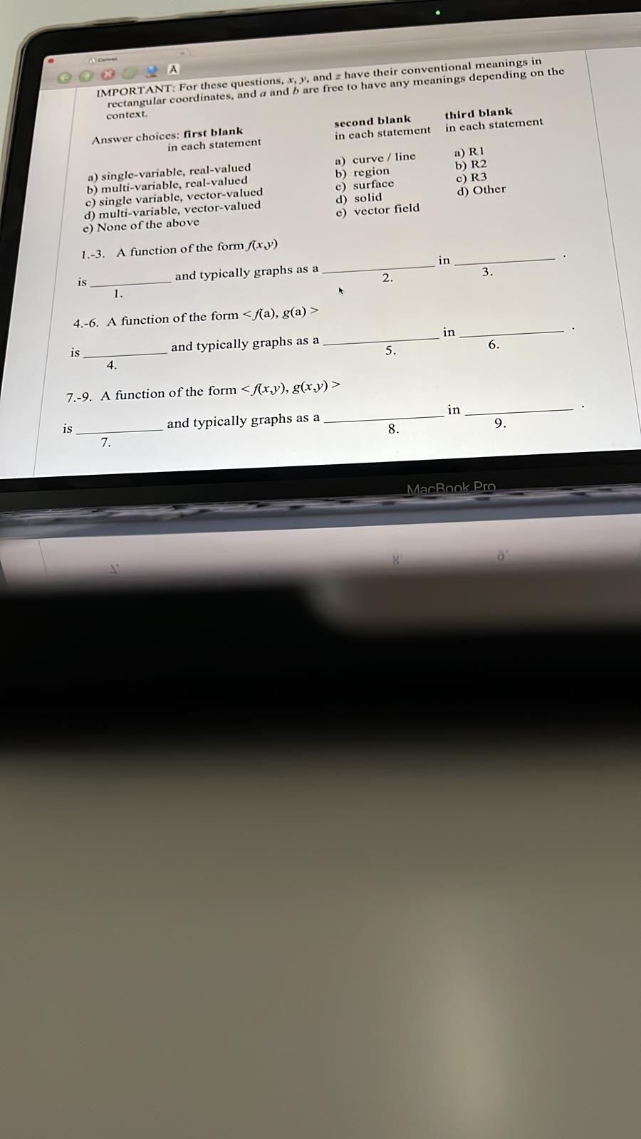 Solved 2 A IMPORTANT: For these questions. x, y, and have | Chegg.com