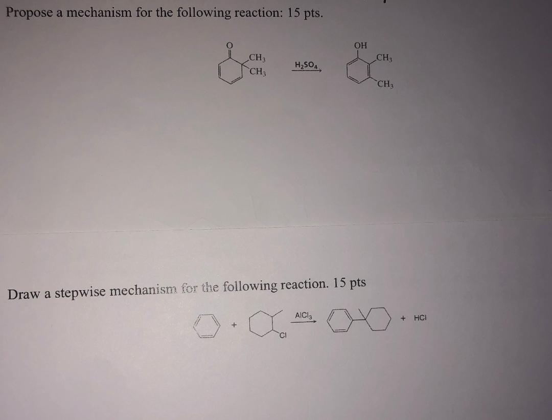 Solved Propose a mechanism for the following reaction Draw a | Chegg.com