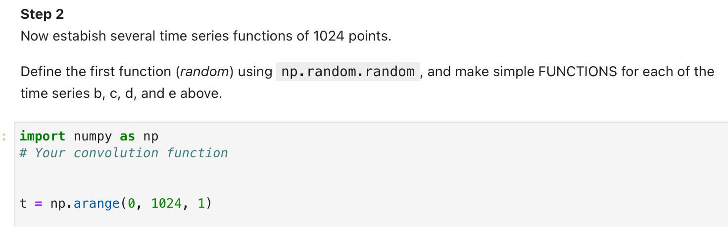 cp=∑k=0pakbp−ka. a=np. random. rand(len(t)) b. | Chegg.com