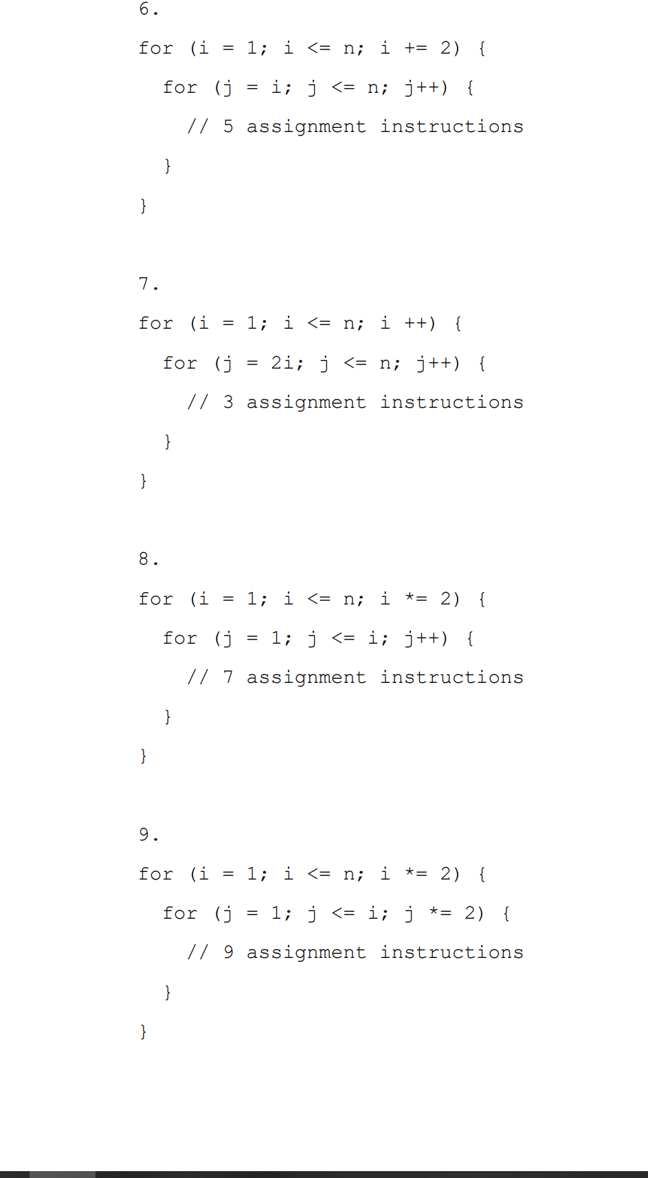 Solved Analyze the following programs and show their time | Chegg.com