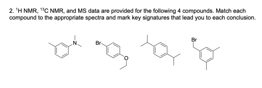 Solved 2. 1H NMR, 13C NMR, and MS data are provided for the | Chegg.com