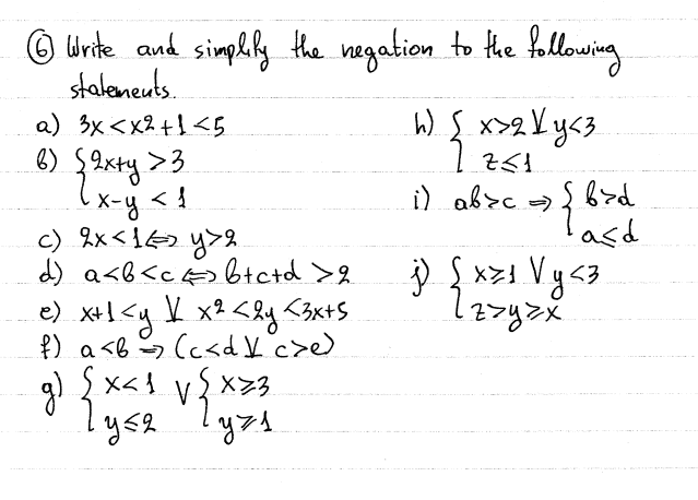 Solved (6) Write and simplify the negation to the following | Chegg.com
