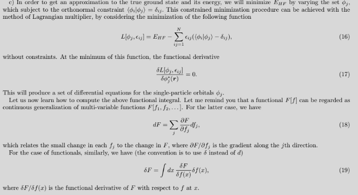Exercise 2. Hartree-Fock Approximation (15+15+10+10 | Chegg.com
