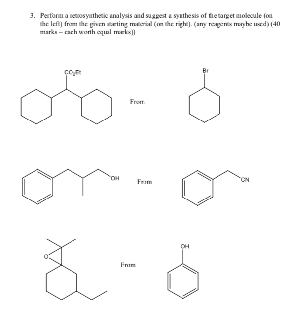 Solved Perform a retrosynthetic analysis and suggest a | Chegg.com