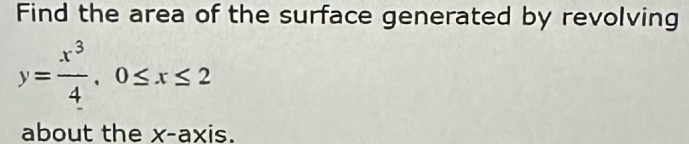 Solved Find the area of the surface generated by revolving | Chegg.com