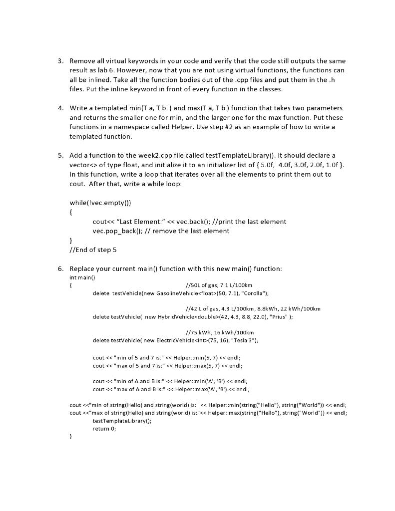 CST8219 - C++ Programming Lab 7 Introduction: The | Chegg.com