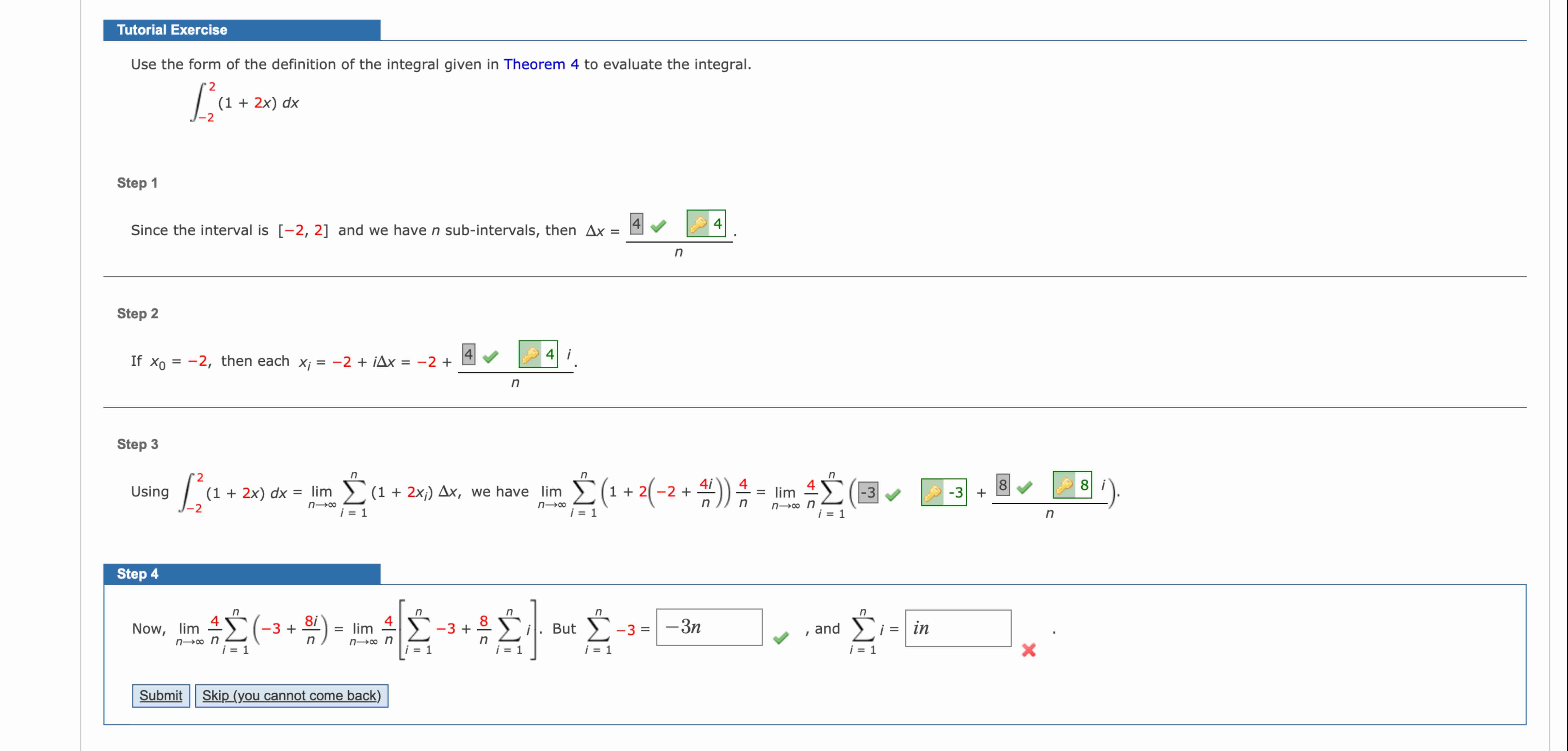 Solved Tutorial ExerciseUse the form of ﻿the definition of | Chegg.com