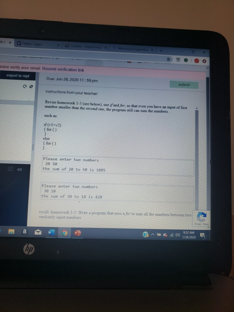Solved RK1 Yahoo login Content M nager + # O ease verify | Chegg.com