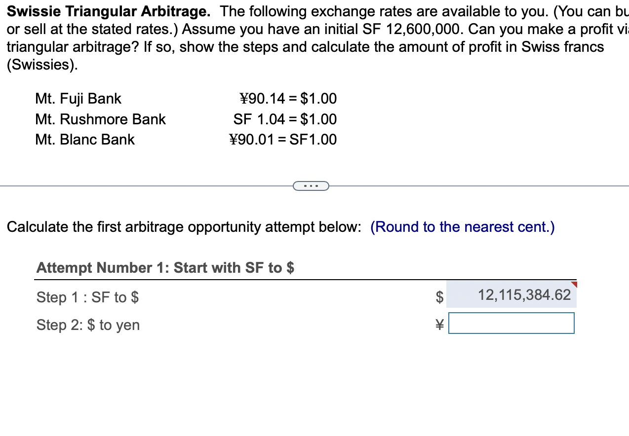 Solved Please explain how to do this for first arbitrage | Chegg.com