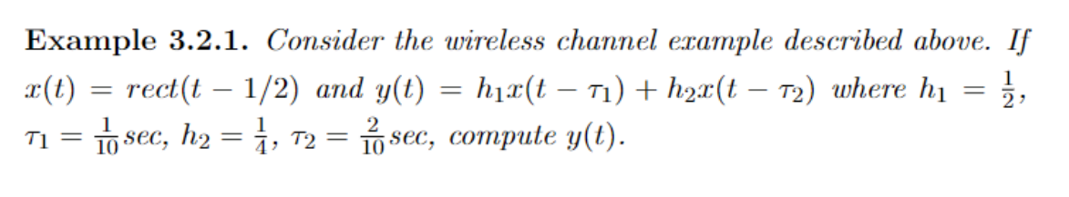Solved Example 3.2.1. Consider the wireless channel example | Chegg.com
