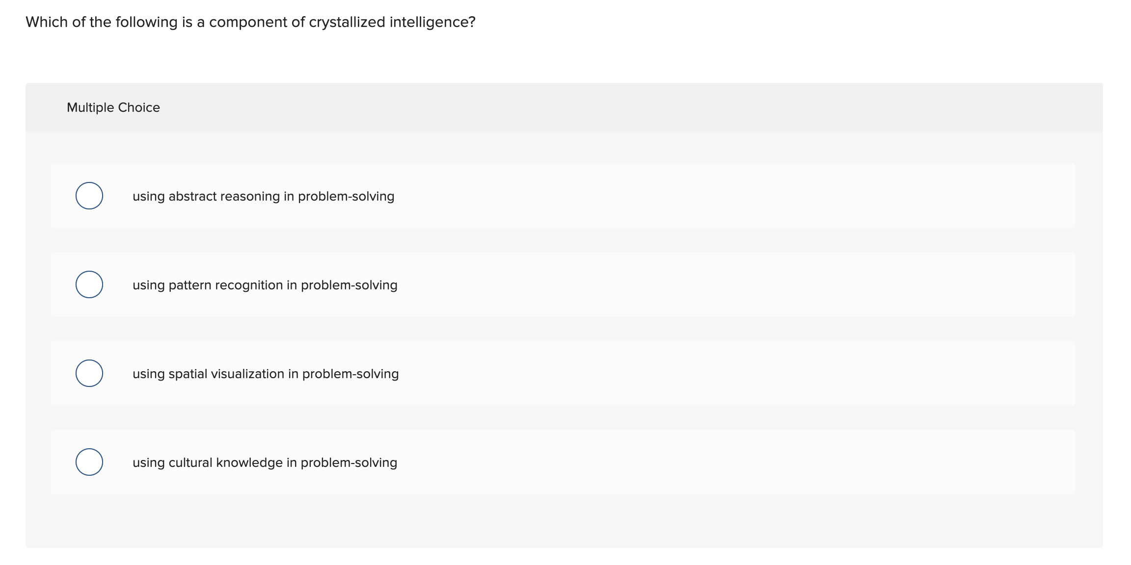 Solved Which of the following is a component of crystallized | Chegg.com