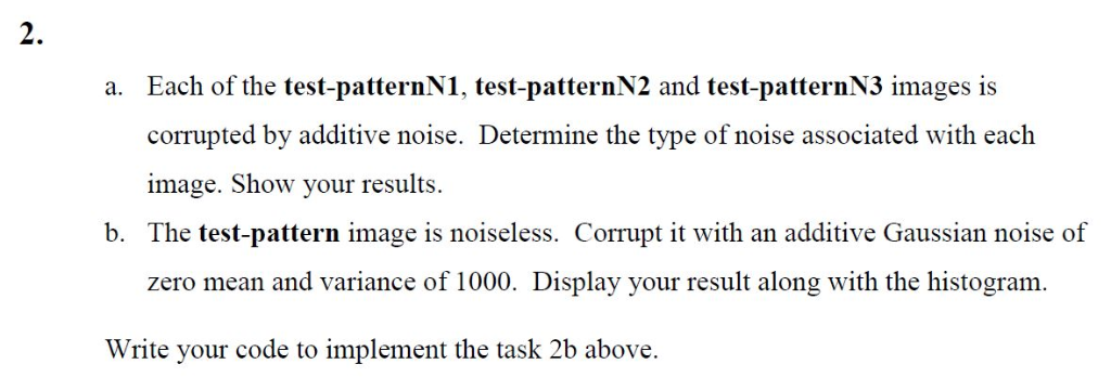 2. Each of the test-patternN1, test-patternN2 and | Chegg.com