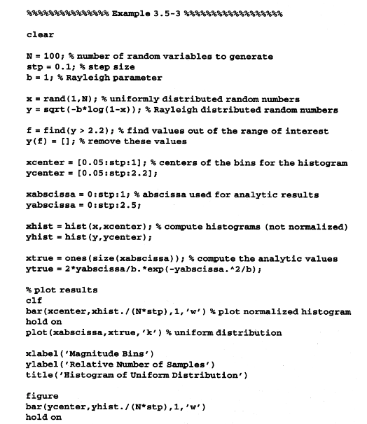 EXAMPLE 3.5-3. We use MATLAB to generate a sequence | Chegg.com