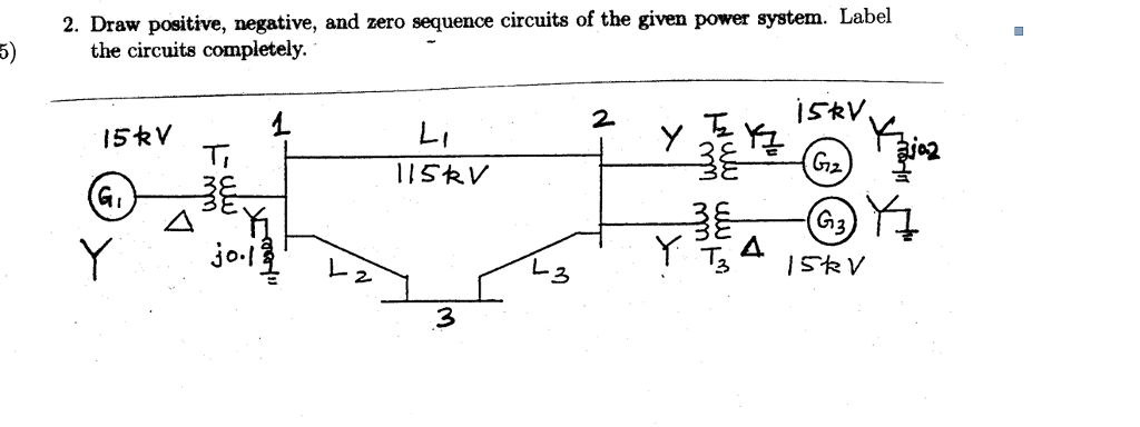 Solved 2. Draw positive, negative, and zero sequence | Chegg.com