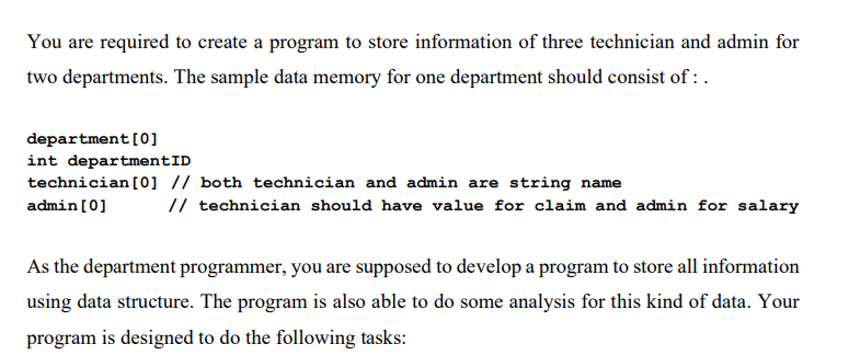Solved i) Design your own structure data type using the | Chegg.com