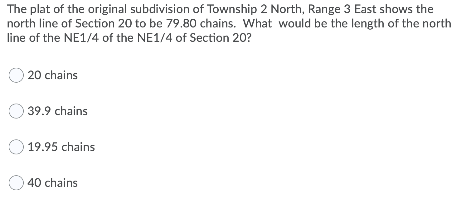 Solved The plat of the original subdivision of Township 2 | Chegg.com