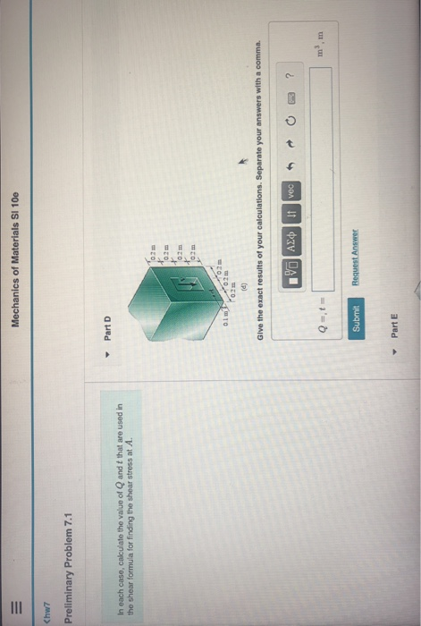 Solved Preliminary Problem 7.1 Part A In each case, | Chegg.com