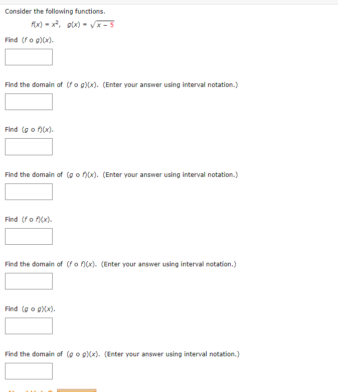 Solved Consider the following functions. f(x) = x2, g(x) = x | Chegg.com