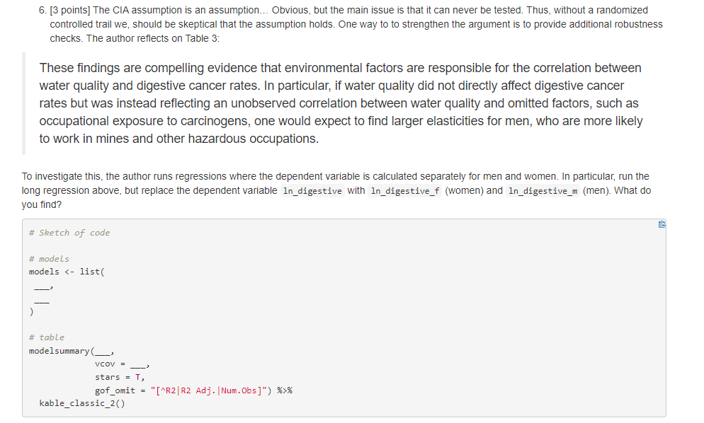 6. [ 3 points] The CIA assumption is an assumption... | Chegg.com