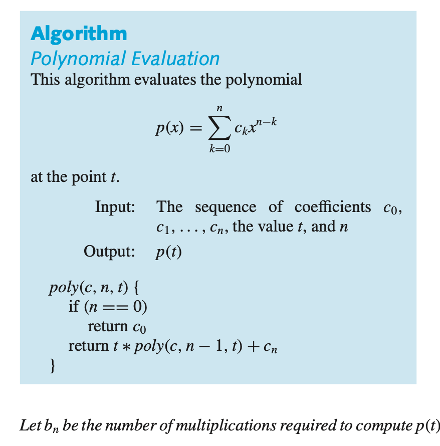 Solved Agorithm Polynomial Evaluation This Algorithm