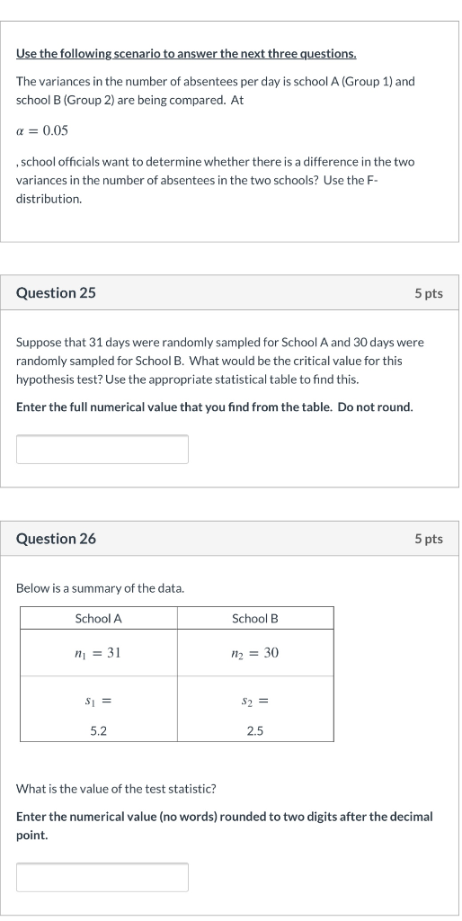 Solved Use the following scenario to answer the next three | Chegg.com