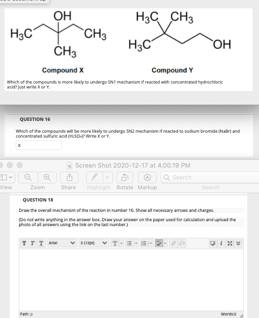 Solved H3 CH3 H3C OH CH3 CH3 H3C OH Compound X Compound Y | Chegg.com