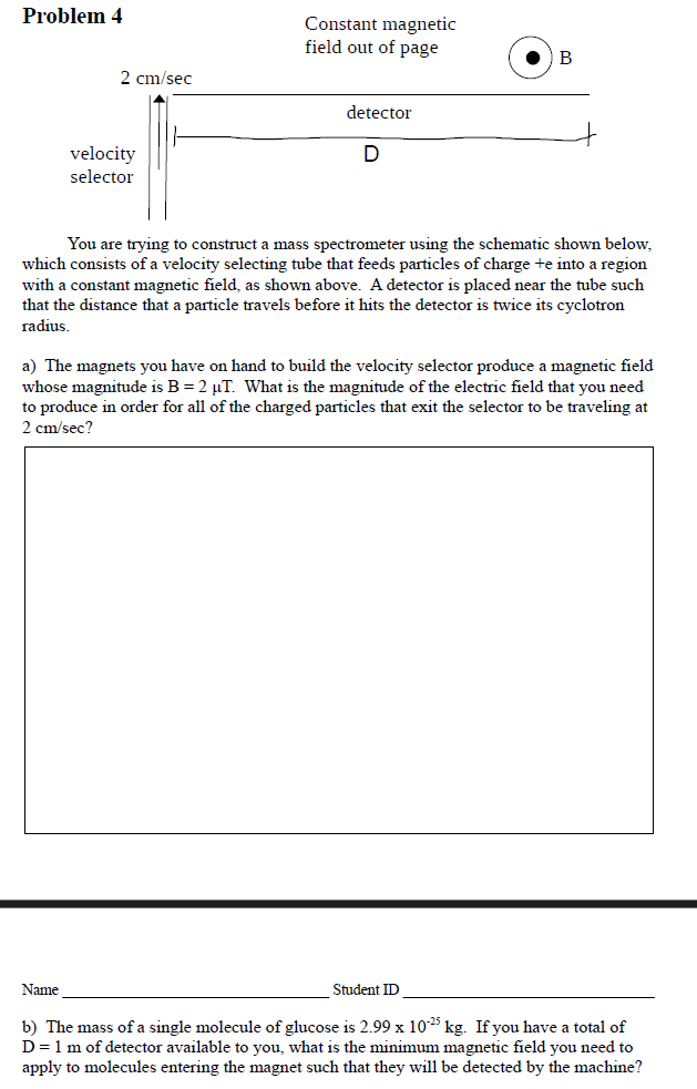 Solved PYou are trying to construct a mass spectrometer | Chegg.com